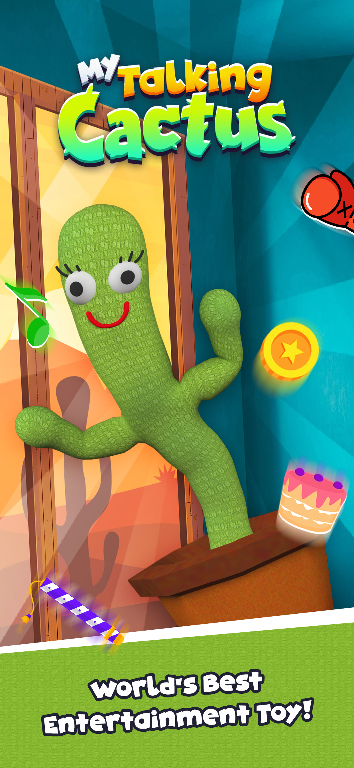 My Talking Cactus - Interactive Mobile Game for iOS & Android | Playpix ...